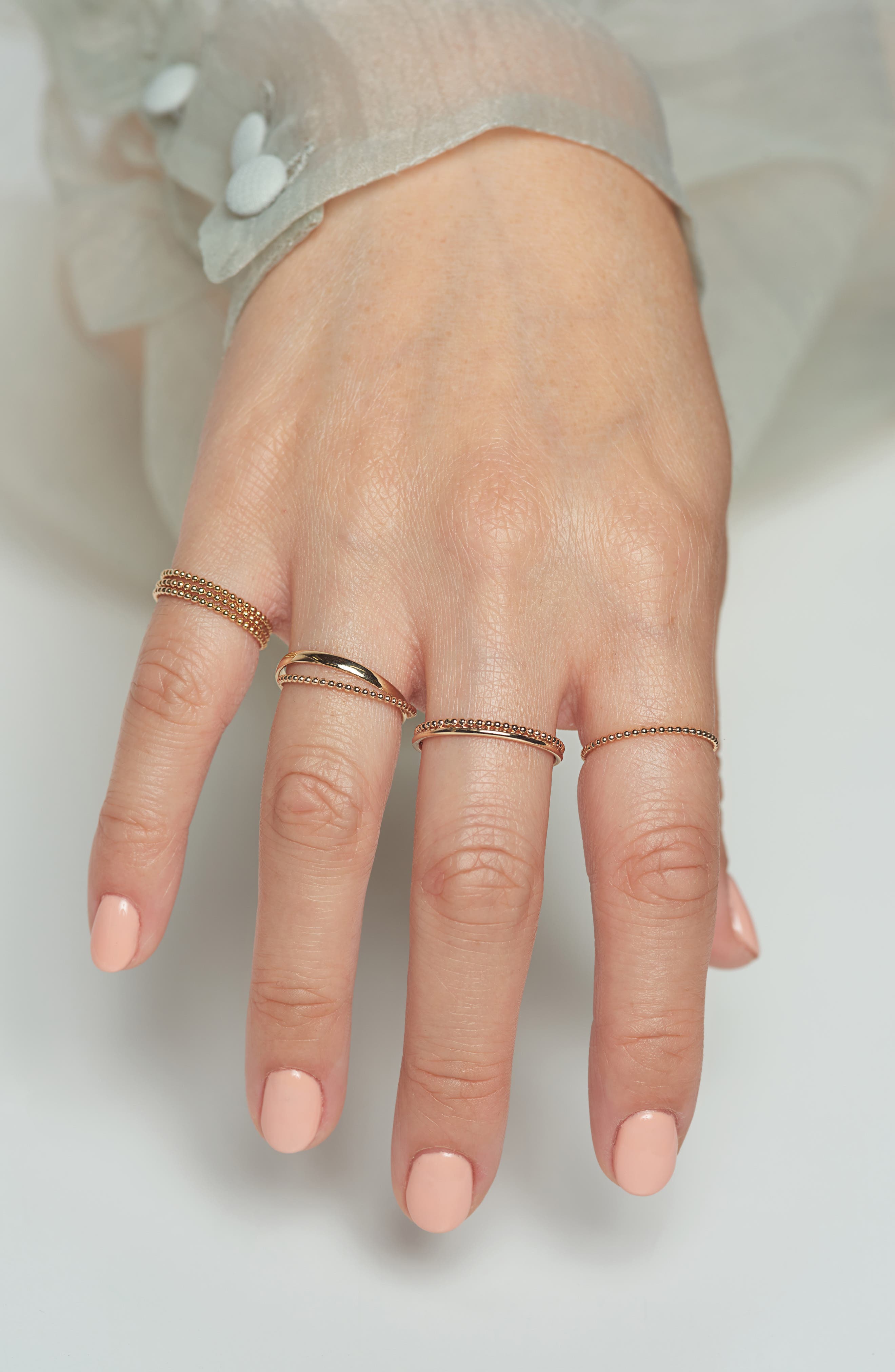 Poppy Finch Duo 14K Gold Band Ring | Nordstrom