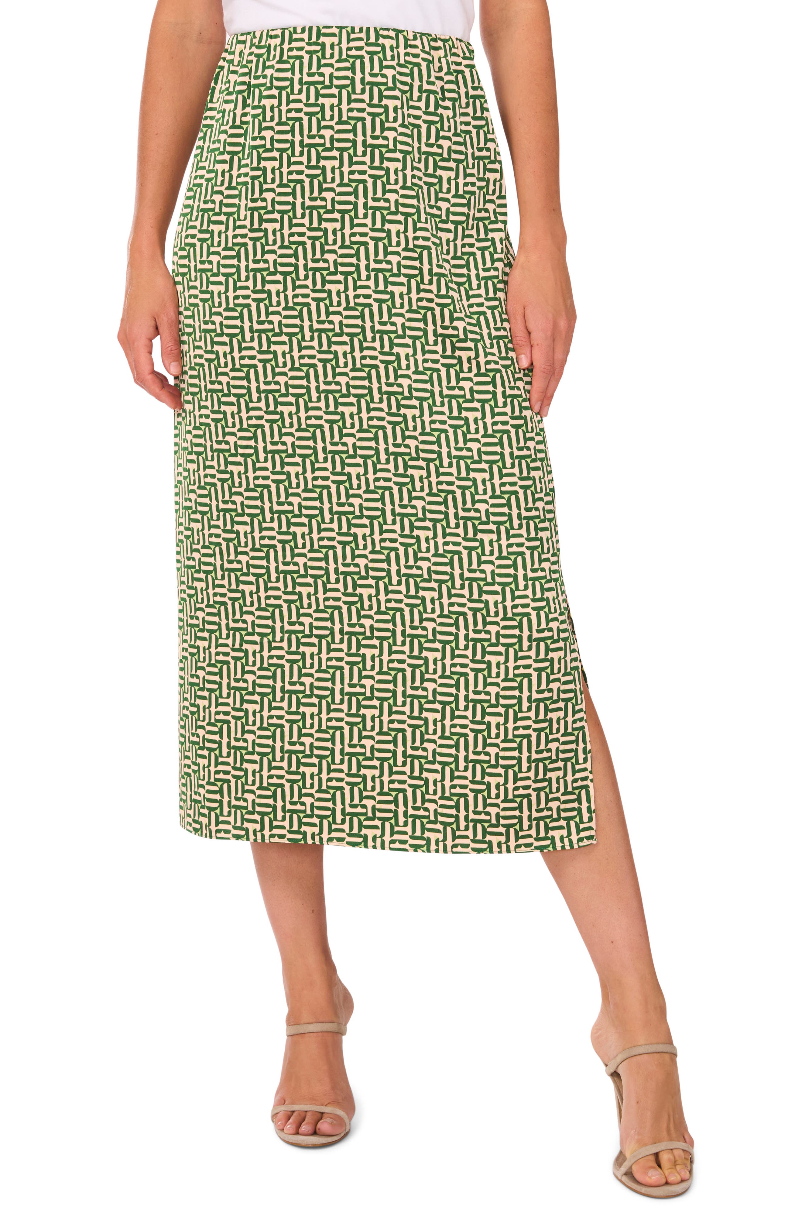 Halogen® Geo Print Midi Skirt | Nordstromrack