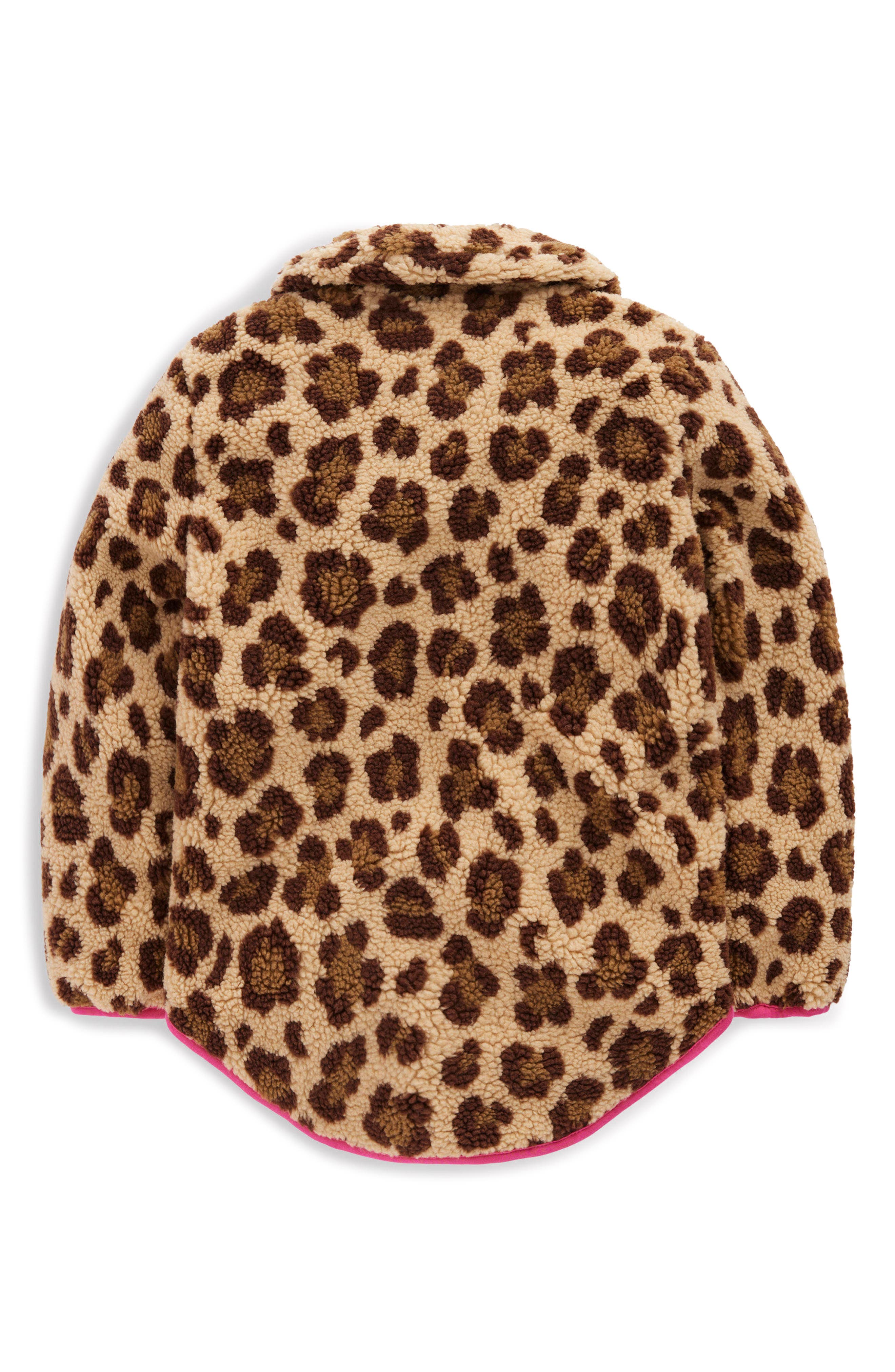 Mini Boden Kids' Leopard Print Textured Fleece Jacket | Nordstromrack