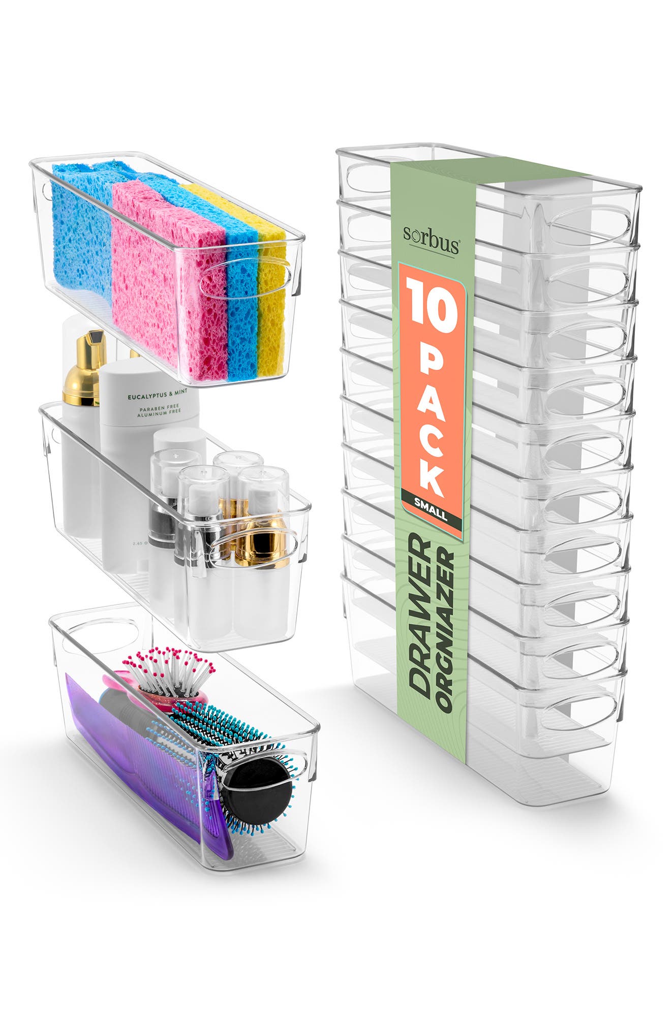 SORBUS Set of 10 Small Clear Storage Bins | Nordstromrack