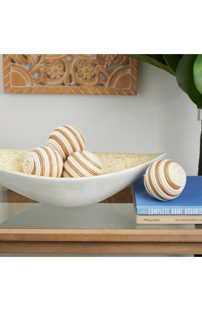 SONOMA SAGE HOME 4-Piece White Jute Rope Decorative Orbs | Nordstromrack