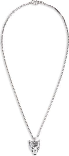 Gucci Wolf Head Sterling Silver Necklace | Nordstrom