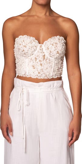 JLUXLABEL Yours Truly Strapless Lace Corset Top | Nordstrom