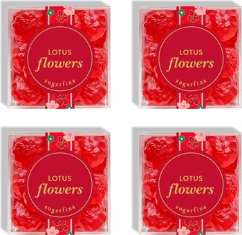 sugarfina Lunar New Year 2023 Set of 4 Lotus Flower Candy Cubes | Nordstrom