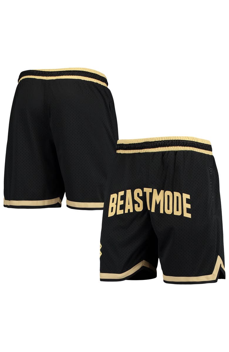 New Jersey Sets Men's Black/Gold Beast Mode Varsity Basketball Shorts ...