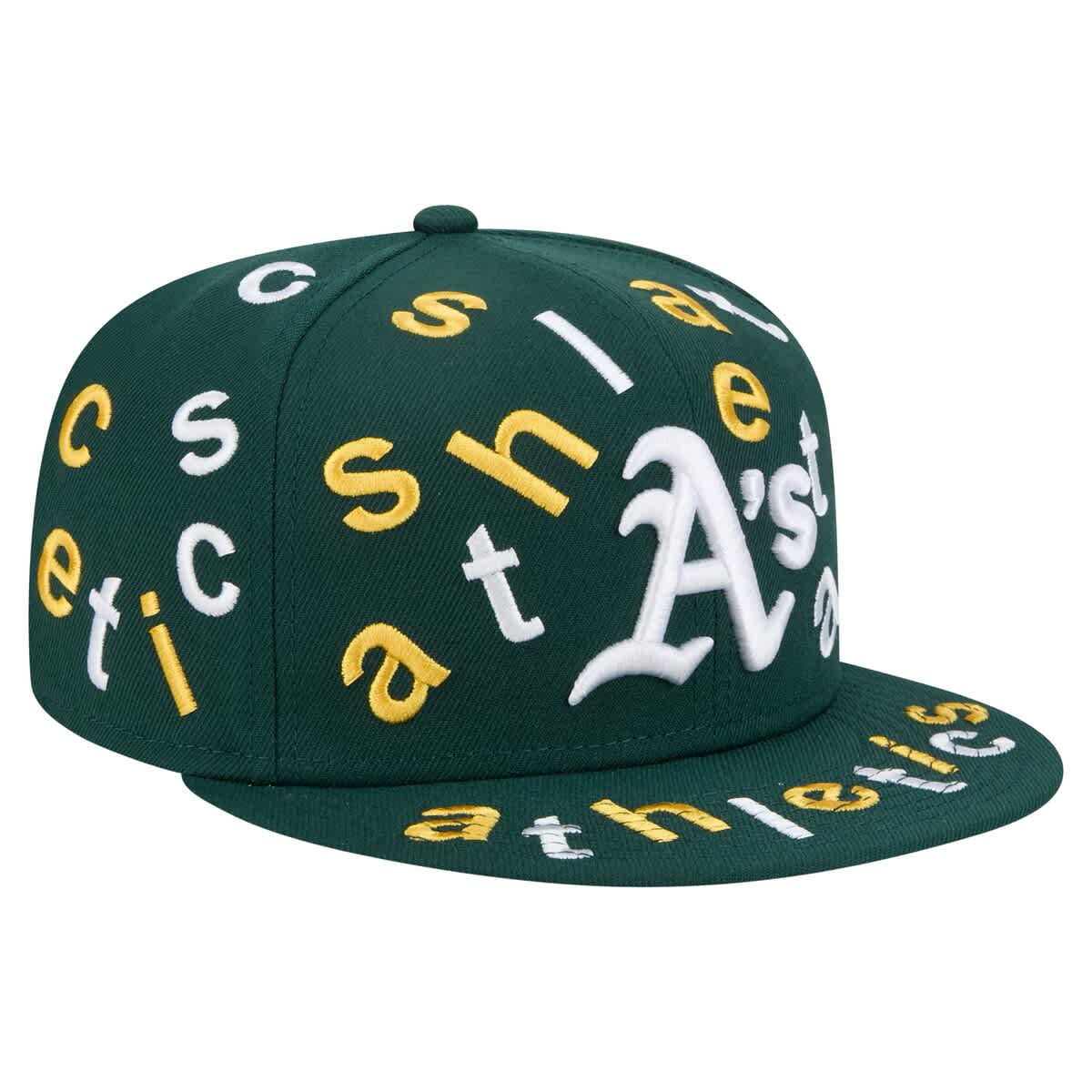 New Era Men's New Era Green Oakland Athletics Team Confetti 59FIFTY ...