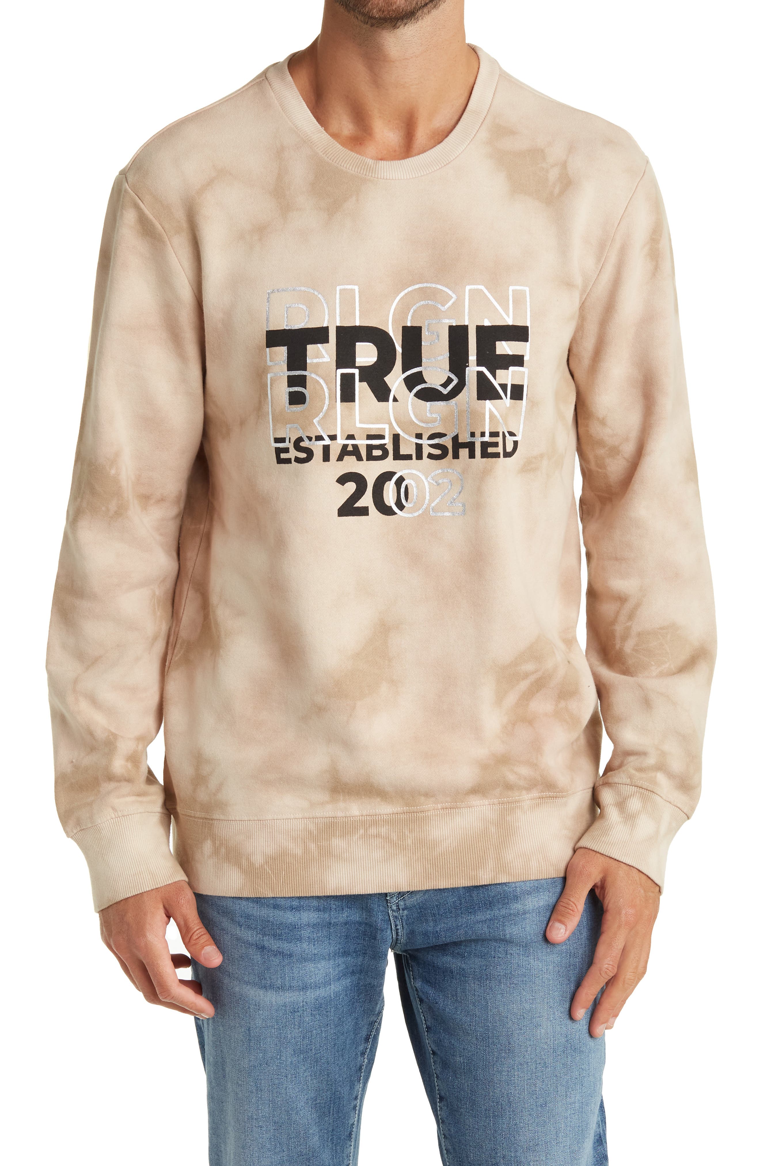 True Religion Brand Jeans Logo Crewneck Sweatshirt | Nordstromrack