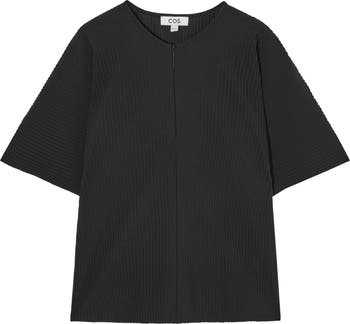 COS Pleated Half-Zip Top | Nordstrom