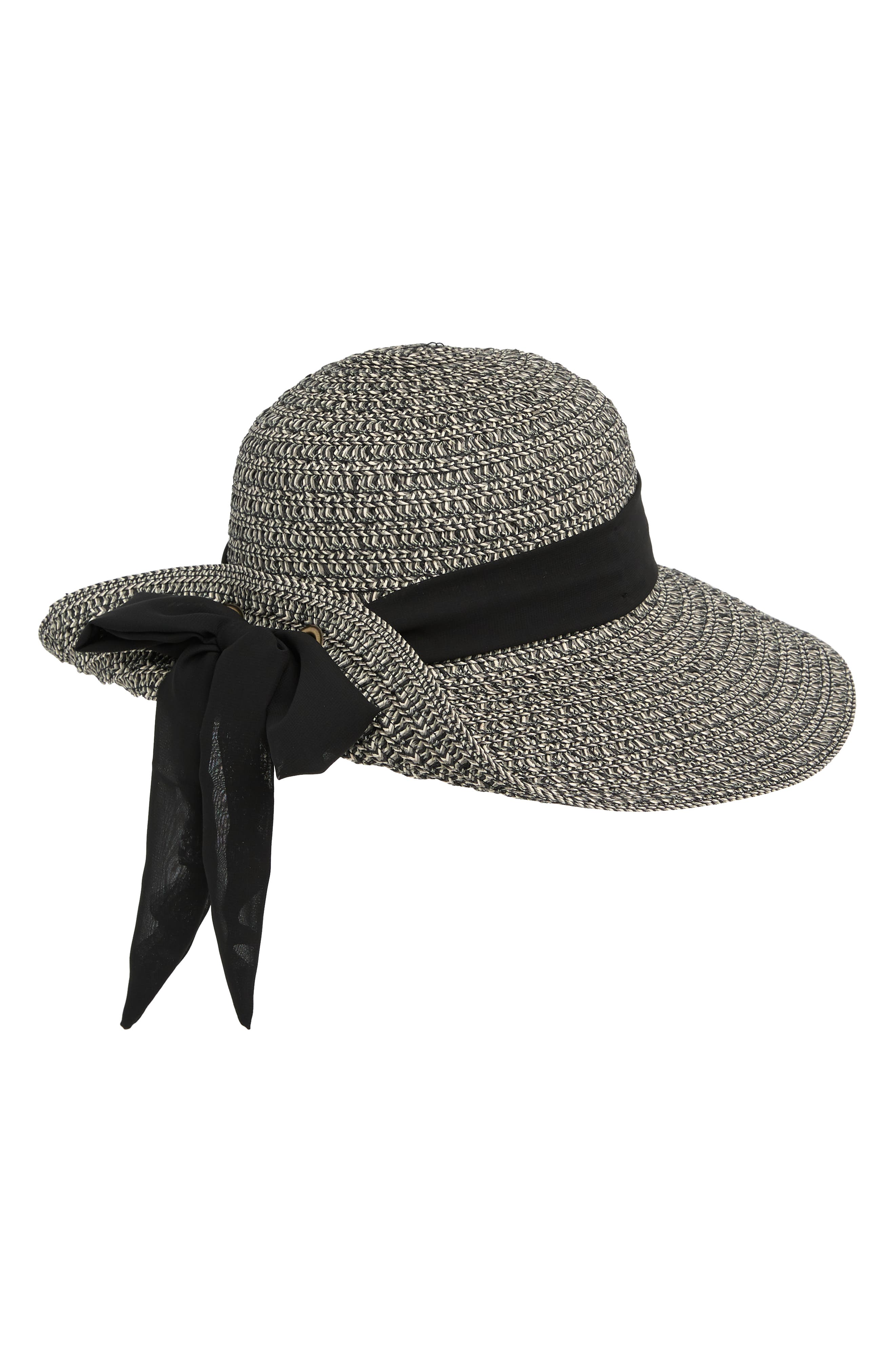 Nine West Scarf Flip Straw Floppy Hat | Nordstromrack