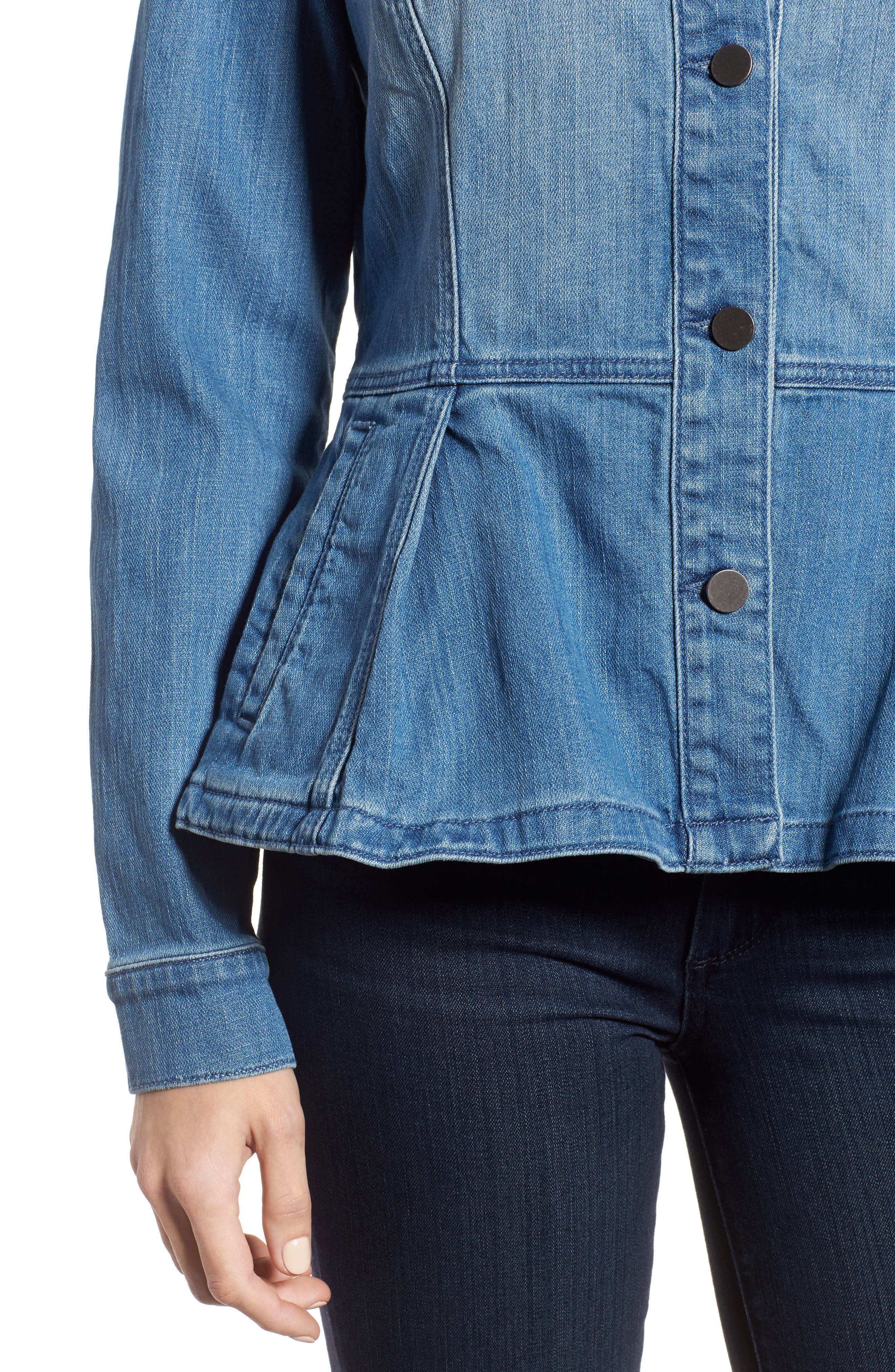 Halogen® Peplum Denim Jacket | Nordstrom