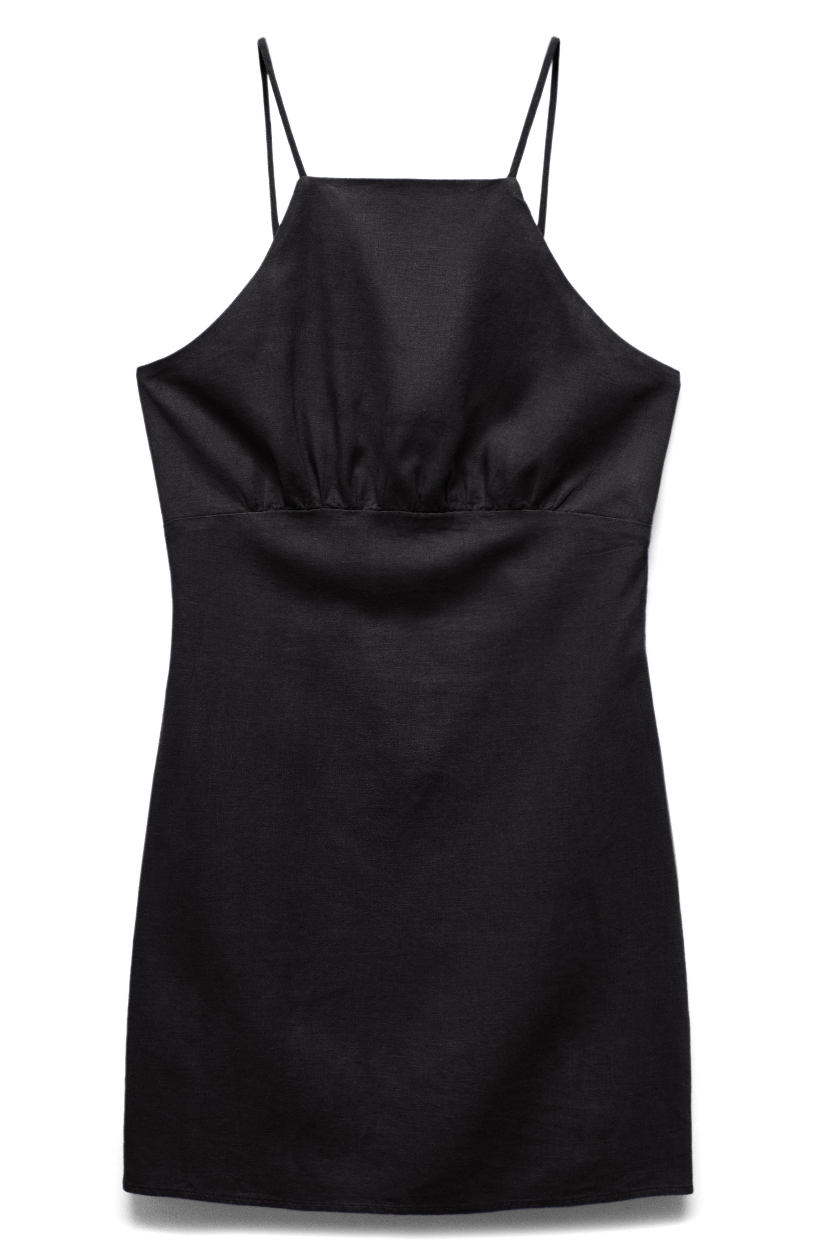 MANGO Linen Blend Minidress | Nordstromrack