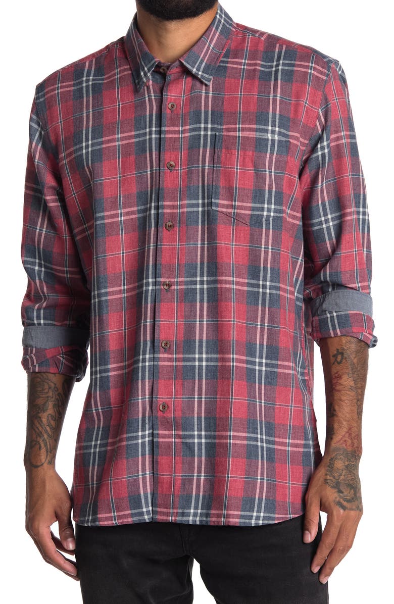 THREAD AND CLOTH Multi Plaid Button Front Shirt | Nordstromrack