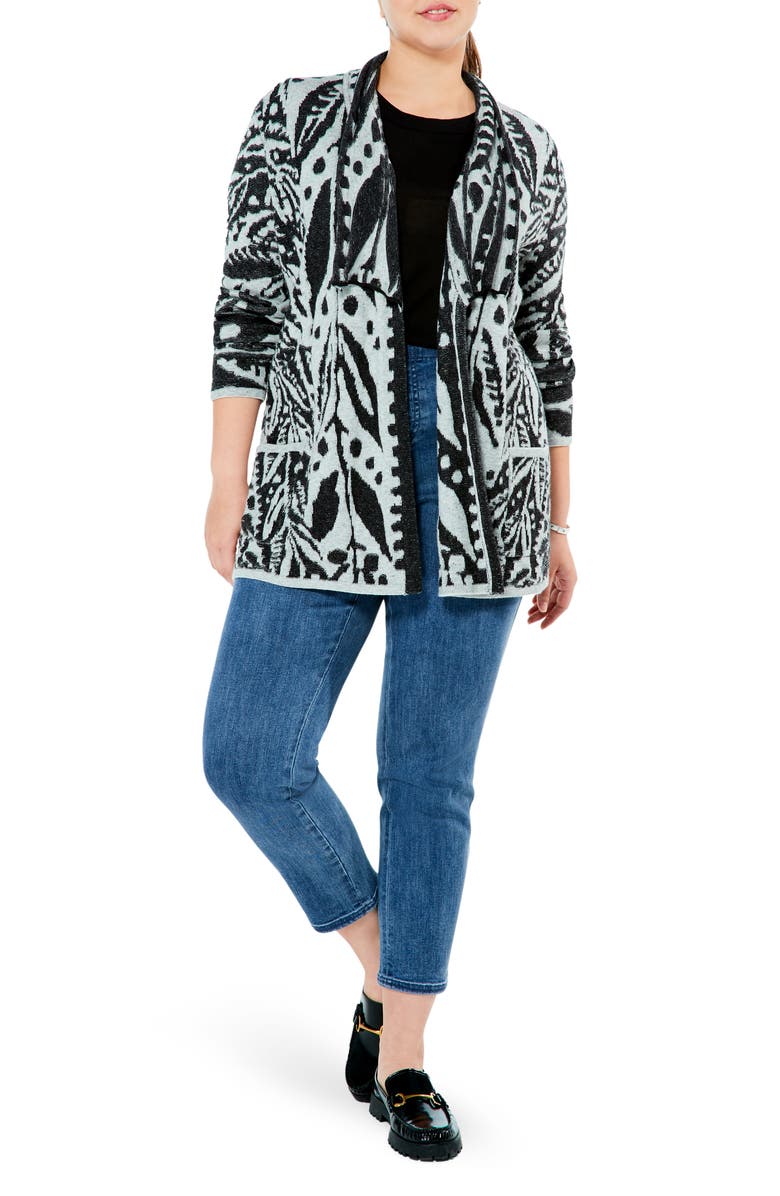 NIC+ZOE Here & There Jacquard Open Front Cardigan | Nordstrom