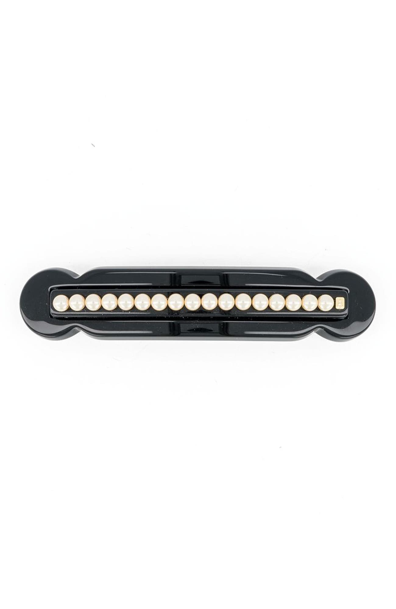 Alexandre de Paris Lineature Pearls Acetate Barette | Nordstrom