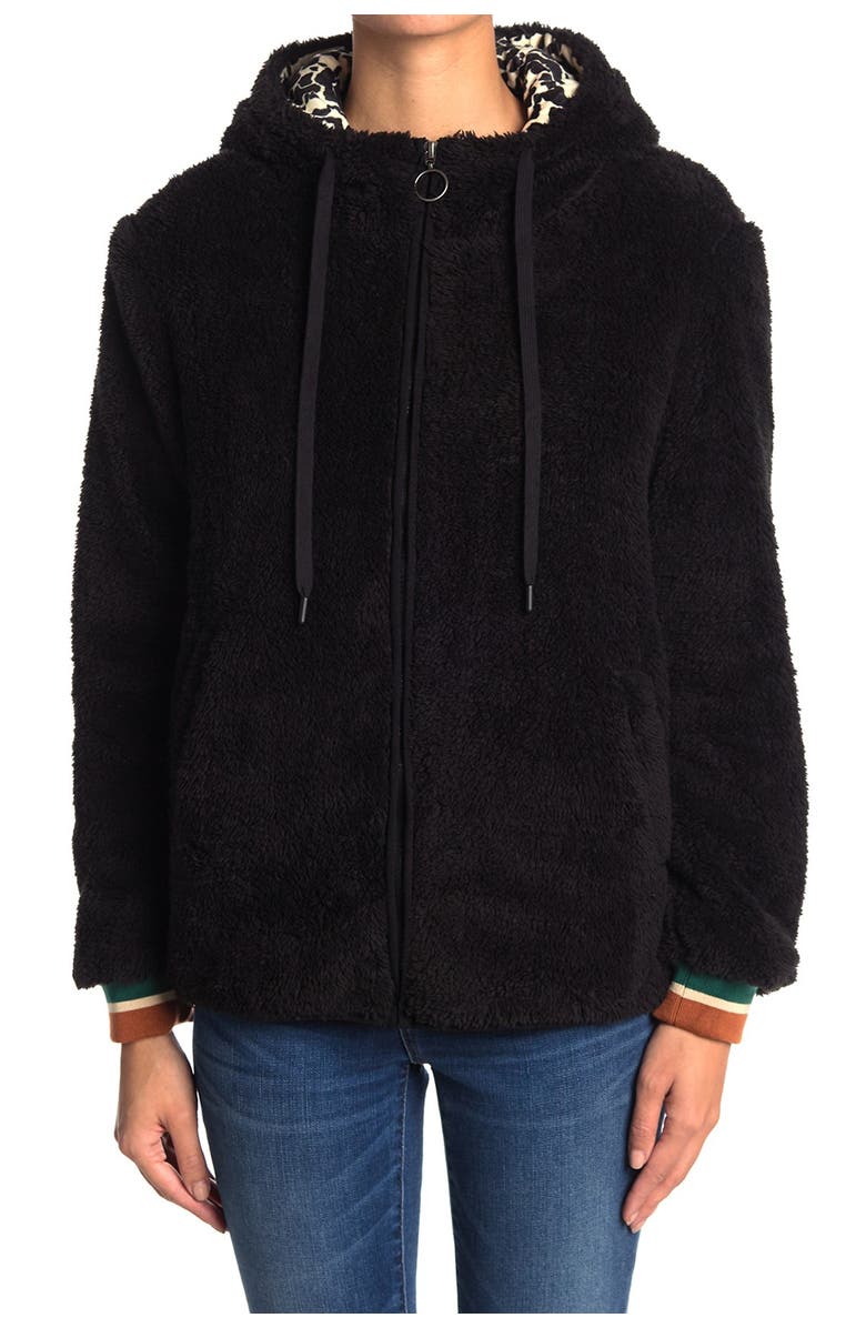 PJ Salvage Ciao Fleece Jacket With Faux Fur Hood | Nordstromrack