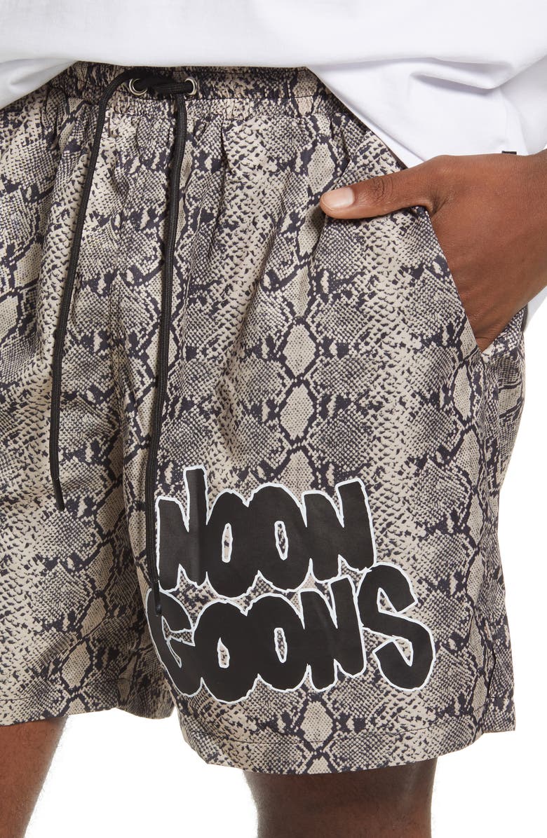 Noon Goons Gonzo Snake Print Nylon Swim Trunks | Nordstrom