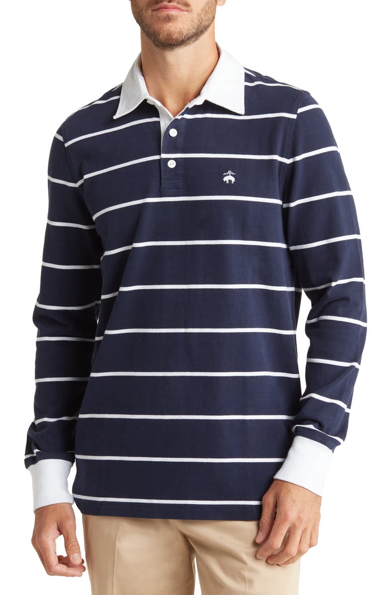 Brooks Brothers Stripe Long Sleeve Rugby Polo | Nordstromrack