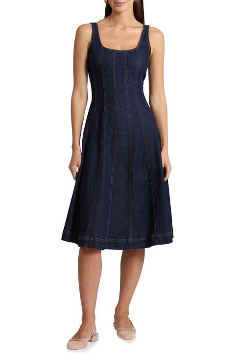 Women's Denim Midi Dresses | Nordstrom