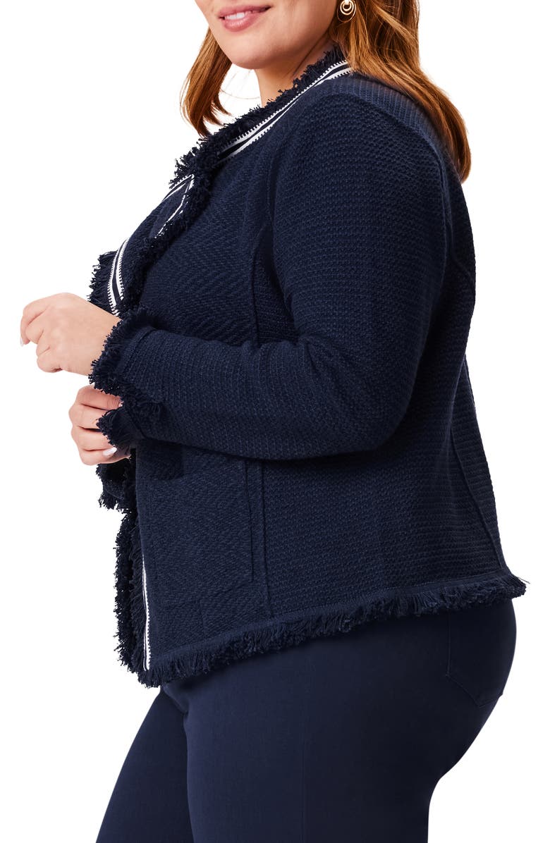 NIC+ZOE Ribbon Trim Fringe Jacket | Nordstromrack