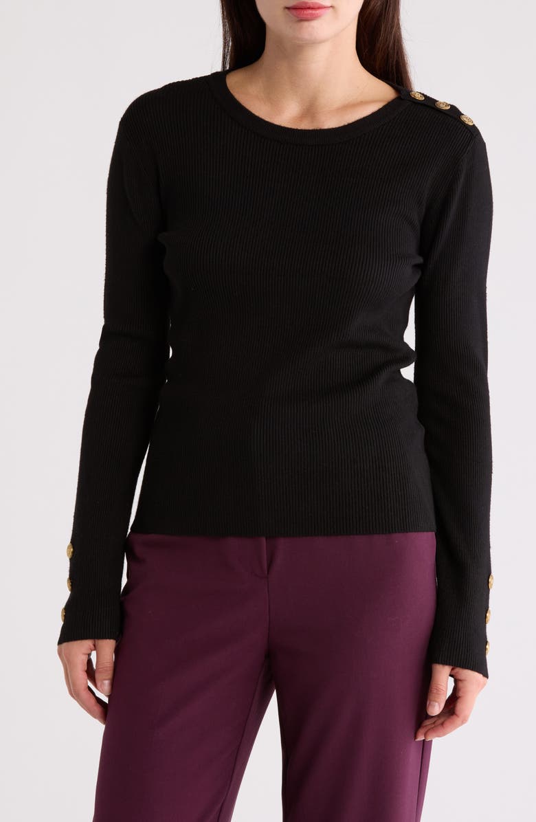 Ellen Tracy Stripe Ribbed Sweater | Nordstromrack