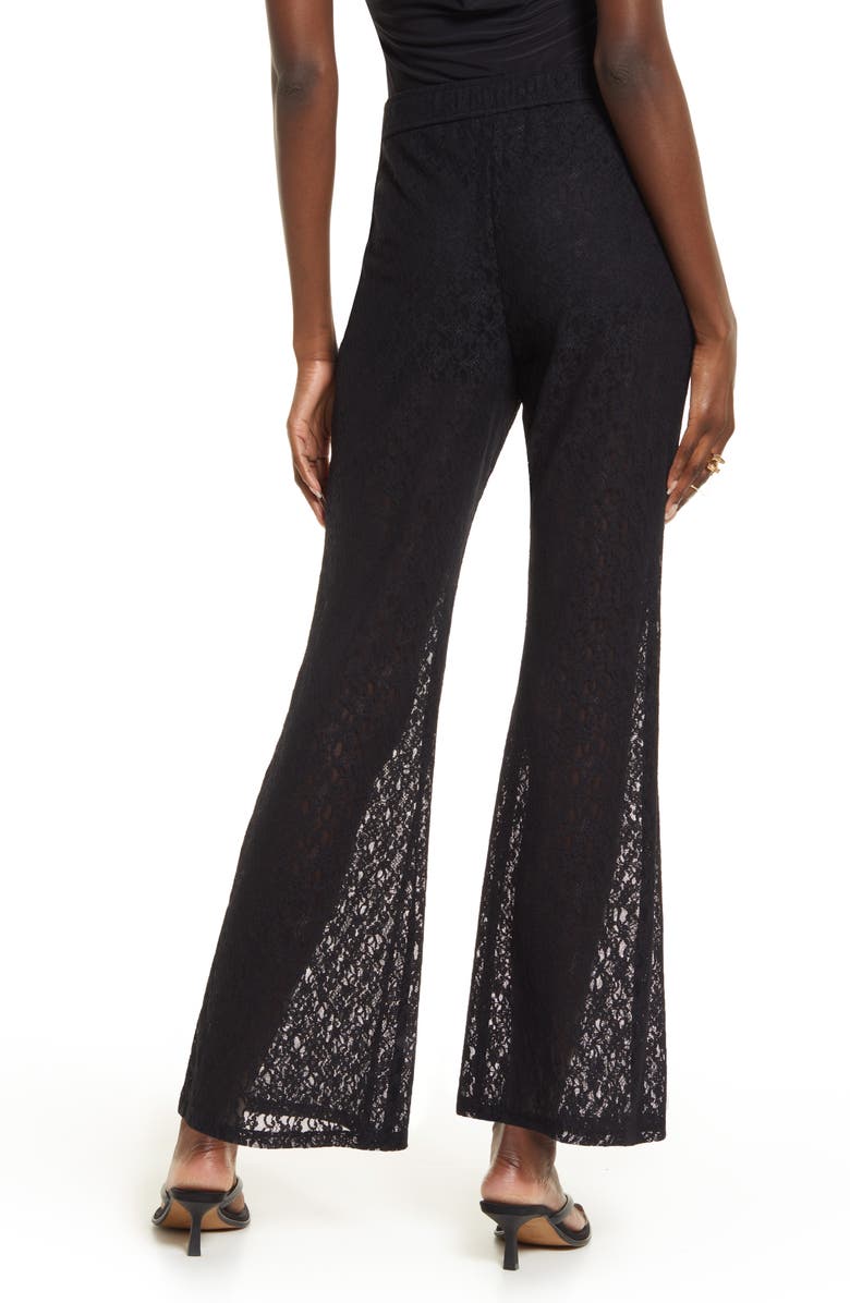 Open Edit Lace Semisheer Wide Leg Pants | Nordstromrack