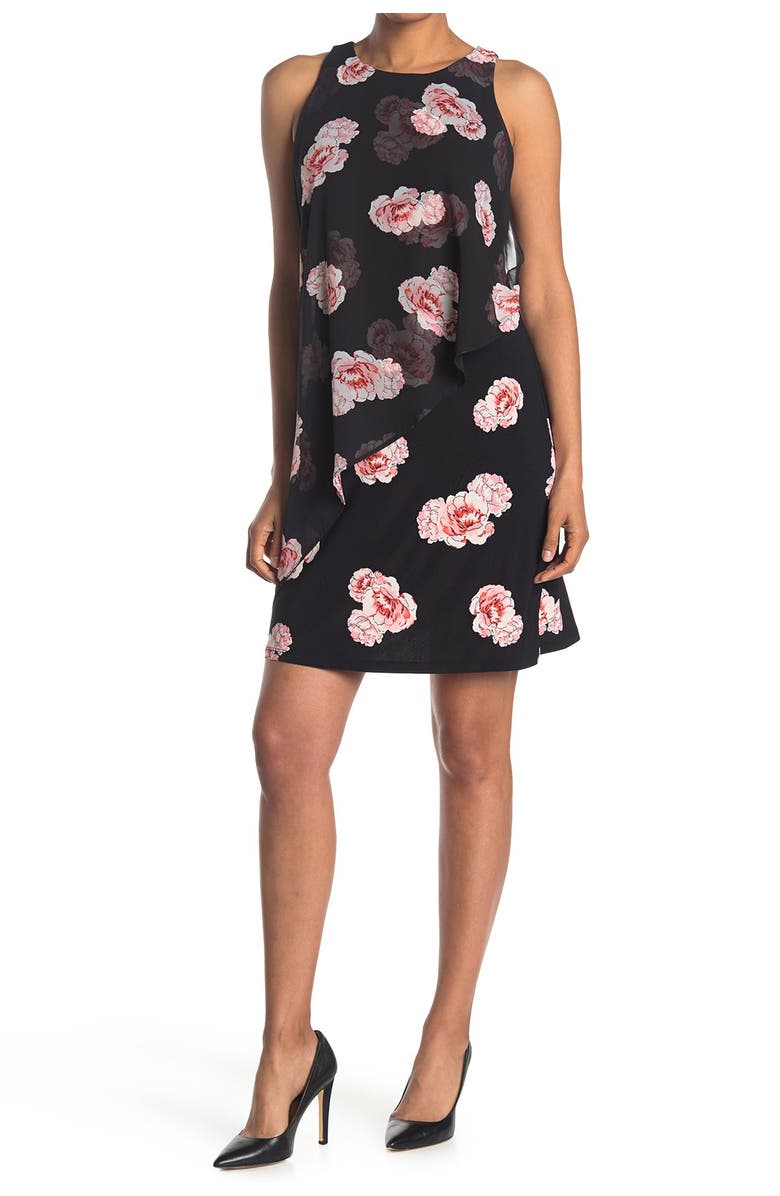 Tommy Hilfiger Tea Rose Chiffon Jersey A-Line Dress | Nordstromrack