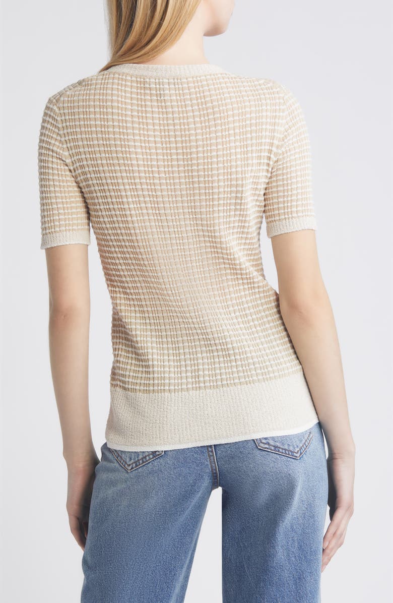rag & bone Kilee Stripe Short Sleeve Sweater | Nordstromrack