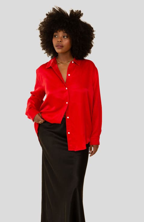 Women's Red Button Up Tops | Nordstrom