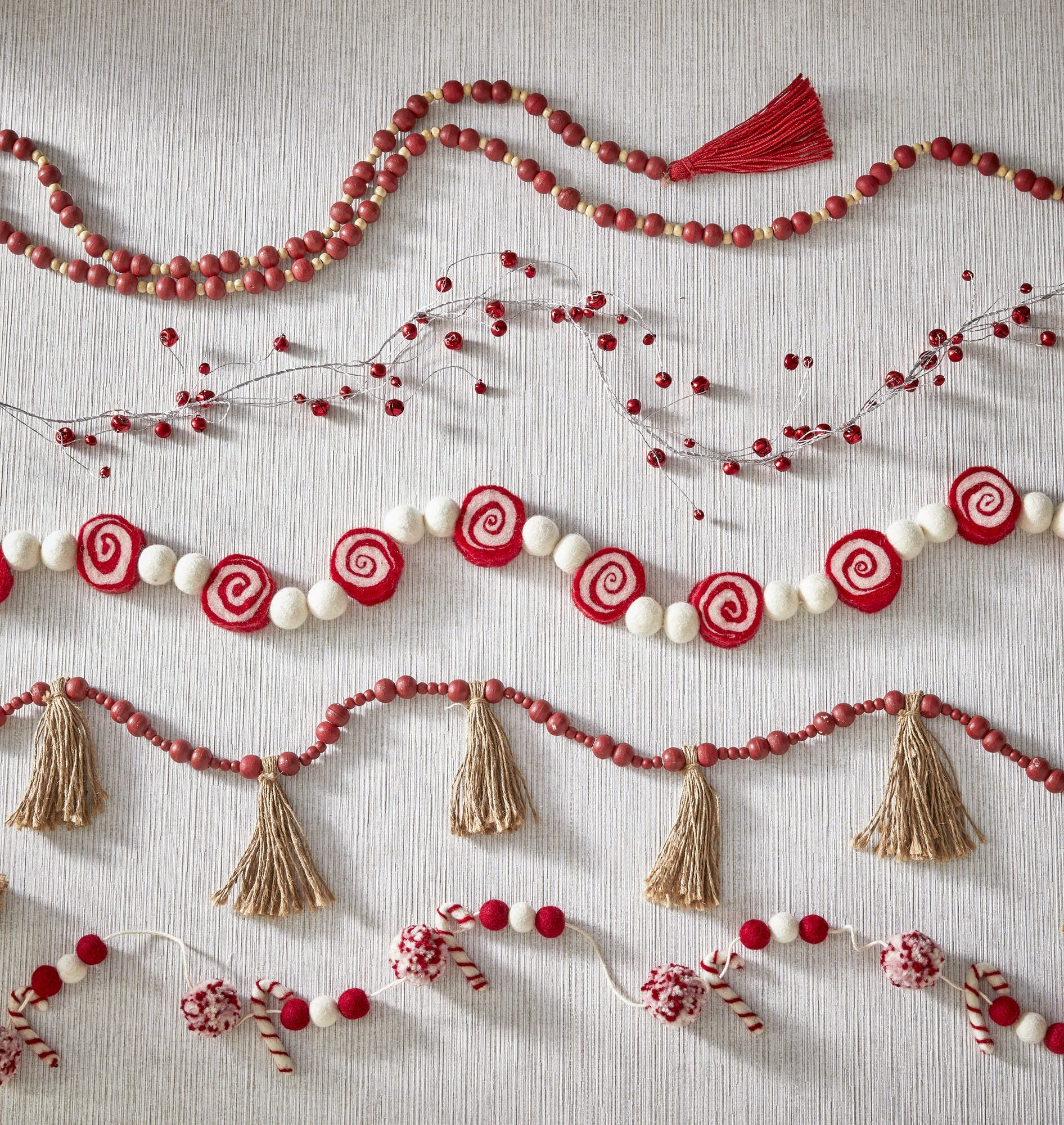 tag Peppermint Candy Wool Garland Holiday Decor for Christmas | Nordstrom