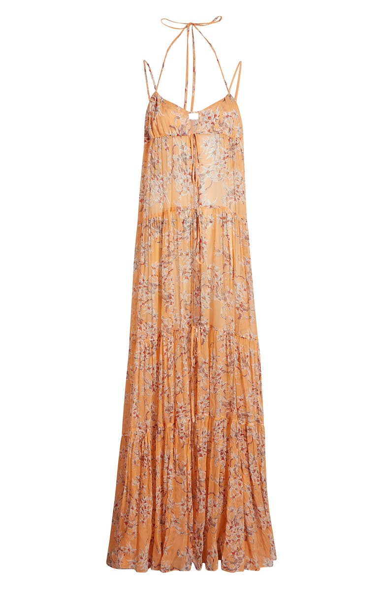 Cinq à Sept Alina Trailing Orchid Tiered Maxi Cover-Up Dress | Nordstrom