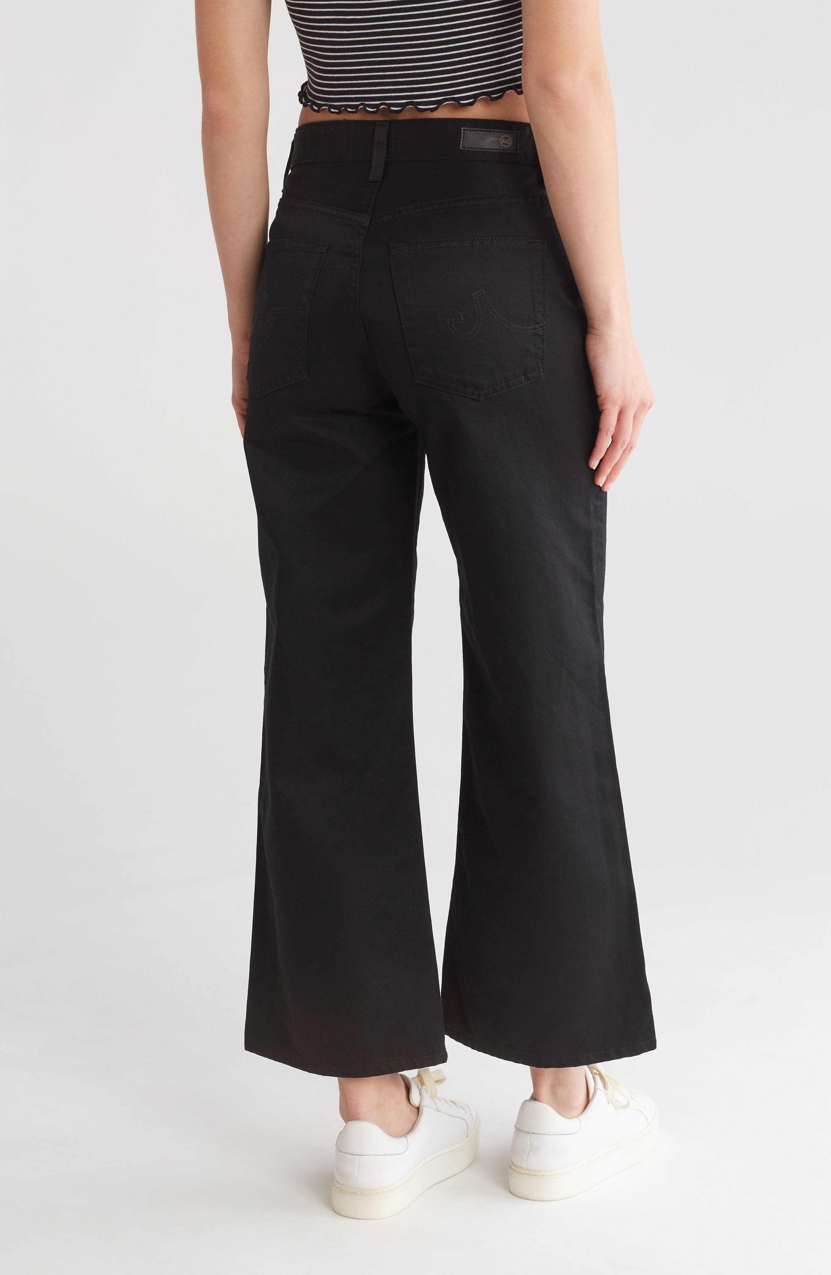 AG Saige High Waist Crop Wide Leg Jeans | Nordstromrack