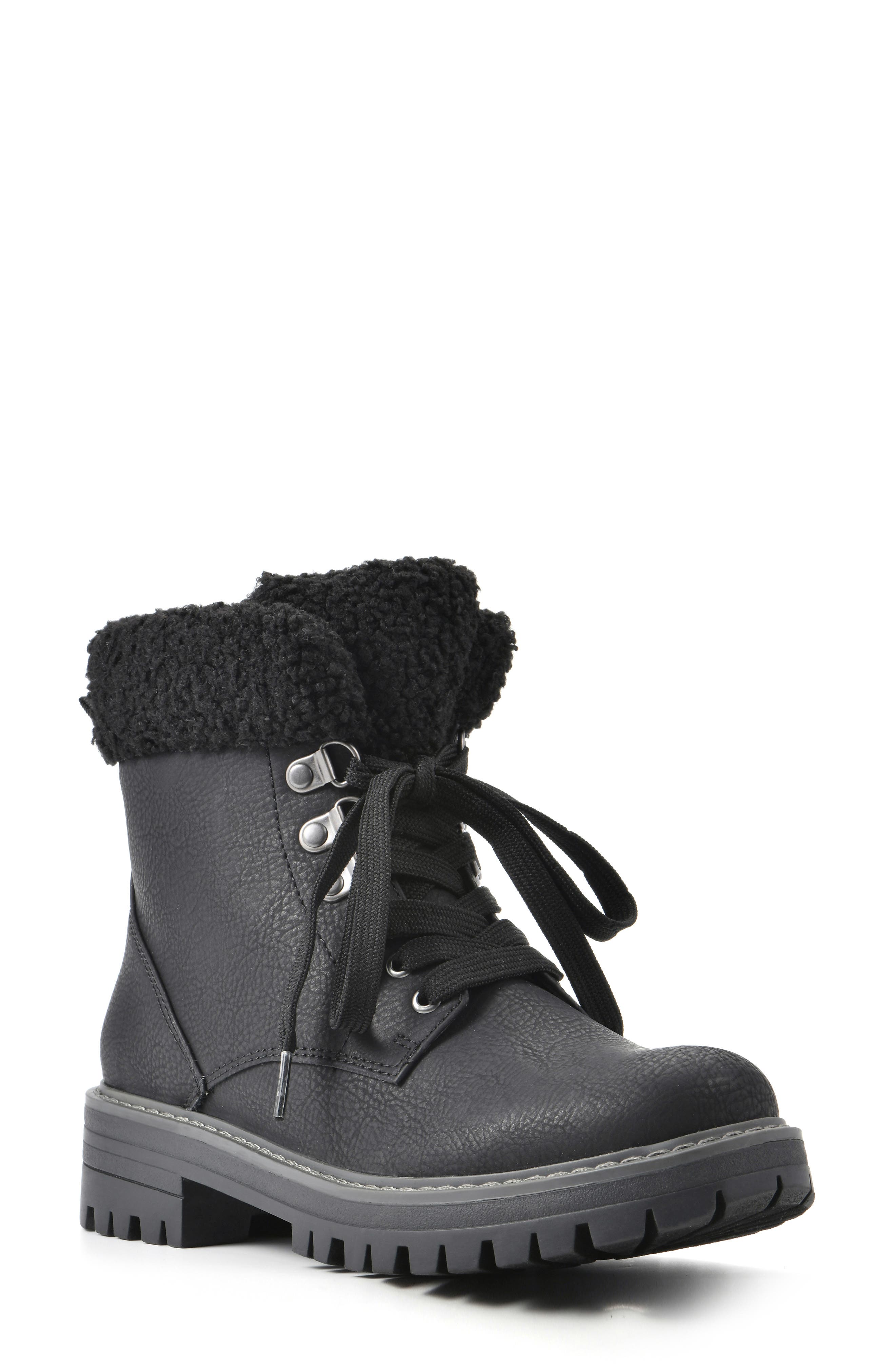 CLIFFS BY WHITE MOUNTAIN Miles Faux Shearling Collar Lug Boot (Women ...