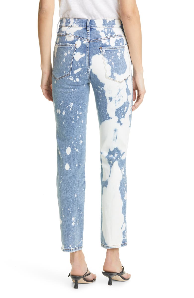FRAME Le Sylvie High Waist Ripped Slender Straight Leg Jeans ...