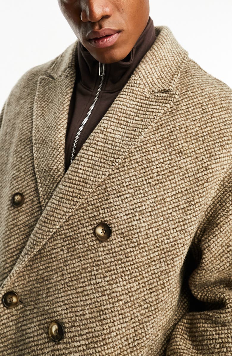 ASOS DESIGN Oversize Texture Coat | Nordstromrack