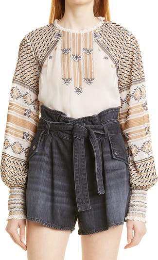 Veronica Beard Isabella Bishop Sleeve Top | Nordstrom