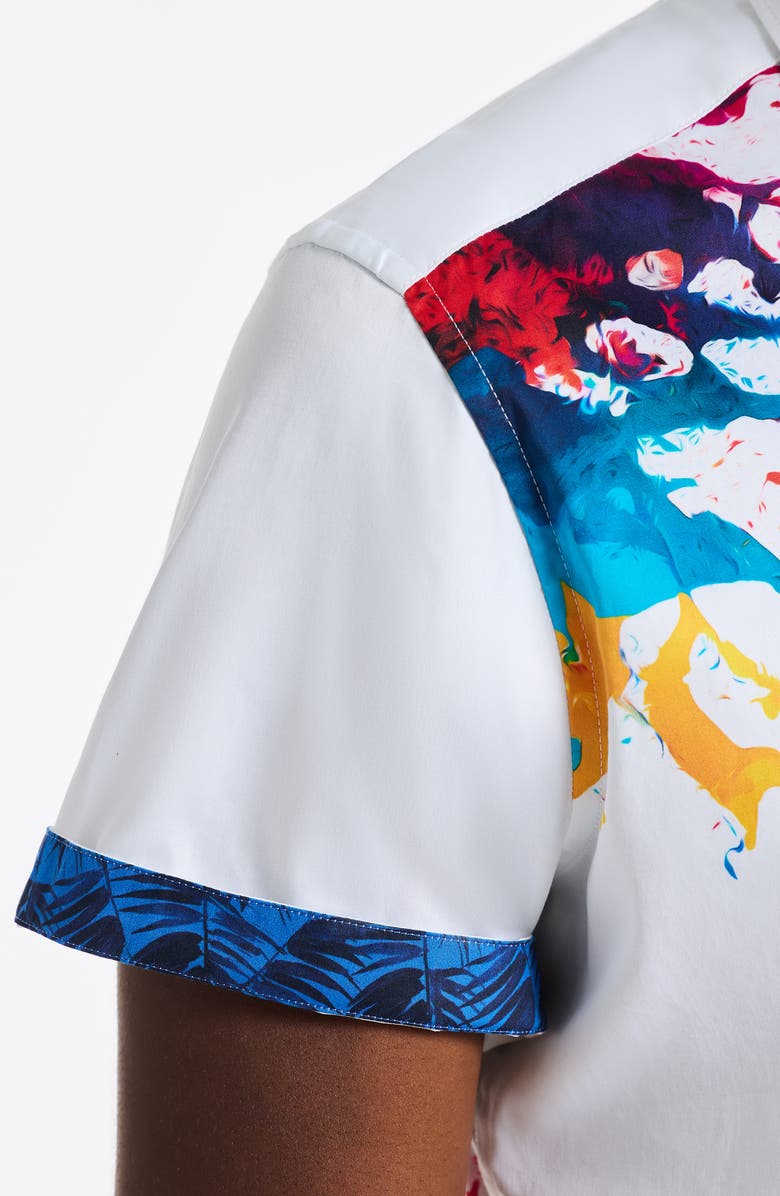 Robert Graham Three Sixty Stretch Cotton Short Sleeve Shirt | Nordstromrack