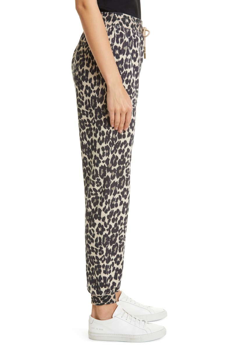 Nicole Miller Leopard Print Stretch Cotton French Terry Joggers | Nordstrom