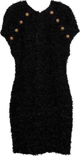 Balmain Six-Button Tweed Mindress | Nordstrom