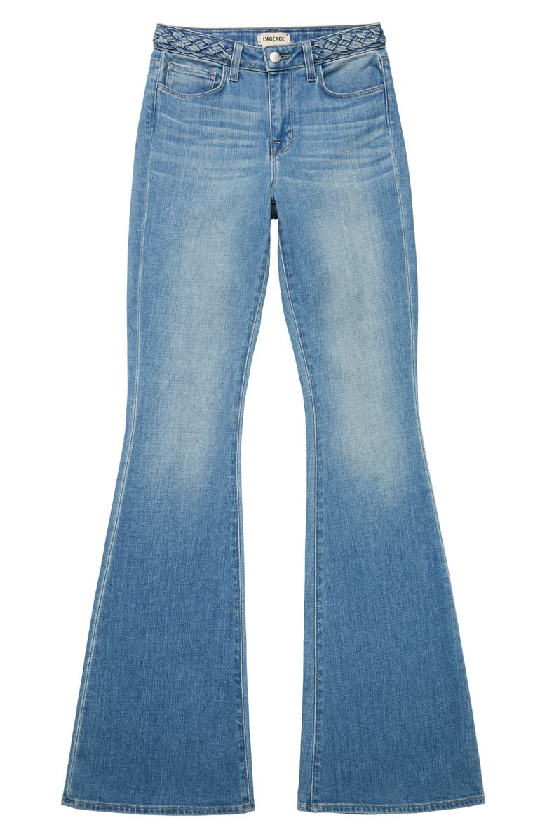 L'AGENCE Braid Detail High Waist Bell Bottom Jeans | Nordstromrack