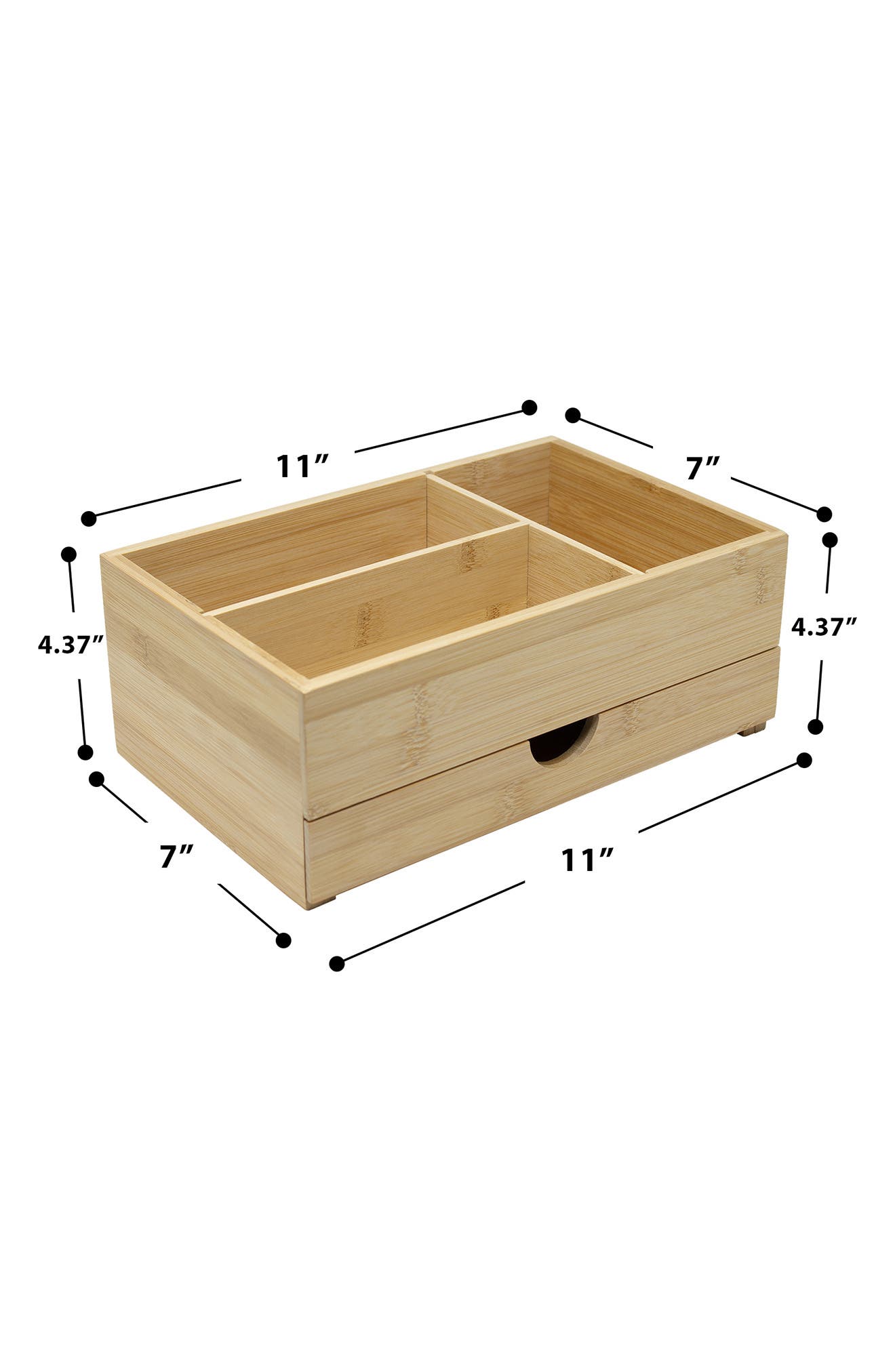 SORBUS Bamboo Storage Box Makeup Organizer | Nordstromrack