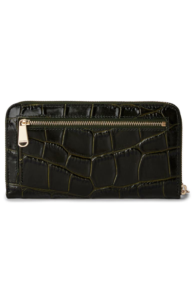 Brahmin Suri Croc Embossed Leather Zip Wallet | Nordstrom