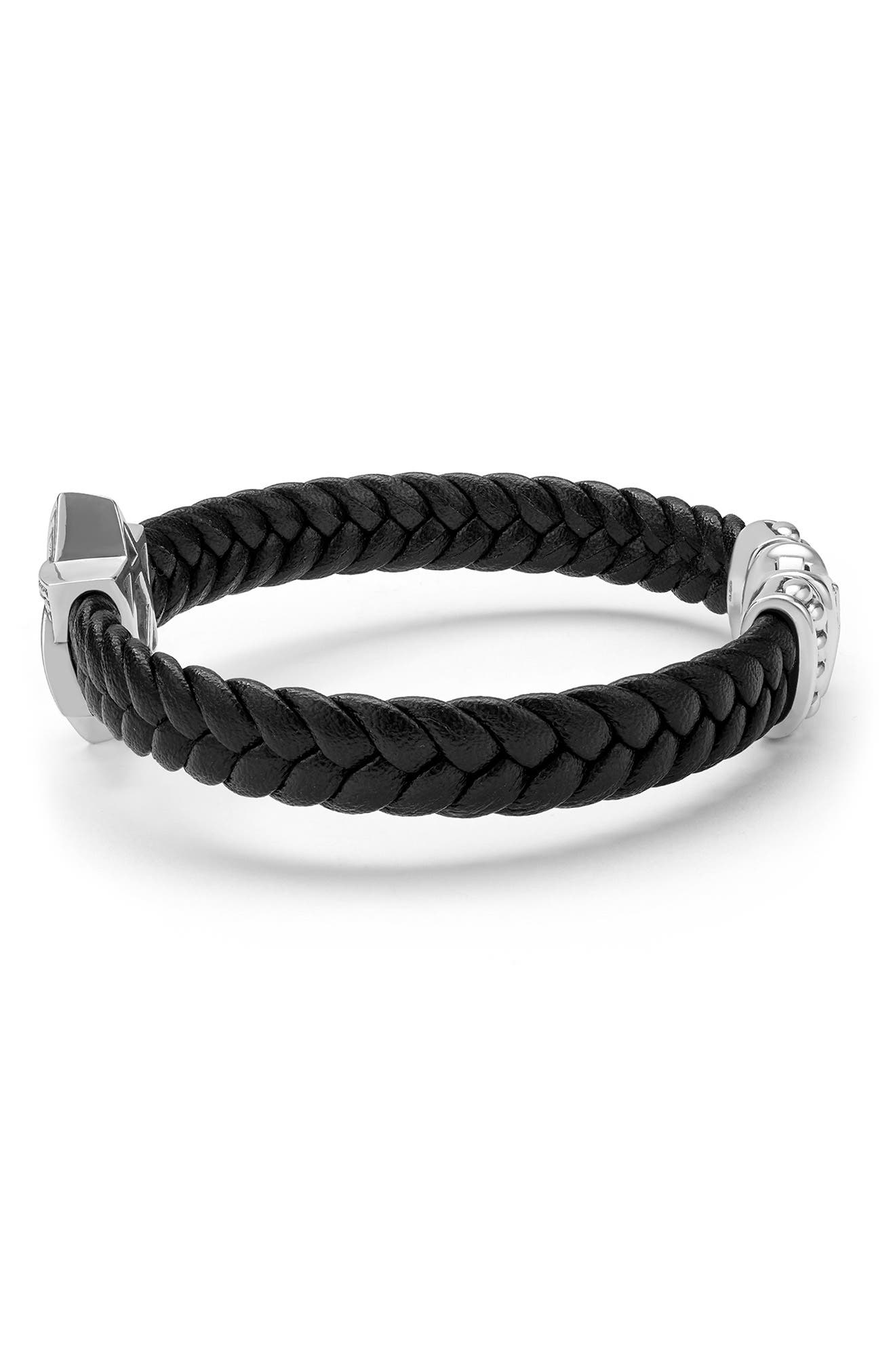 LAGOS Men's Anthem Star of David Leather Bracelet | Nordstrom