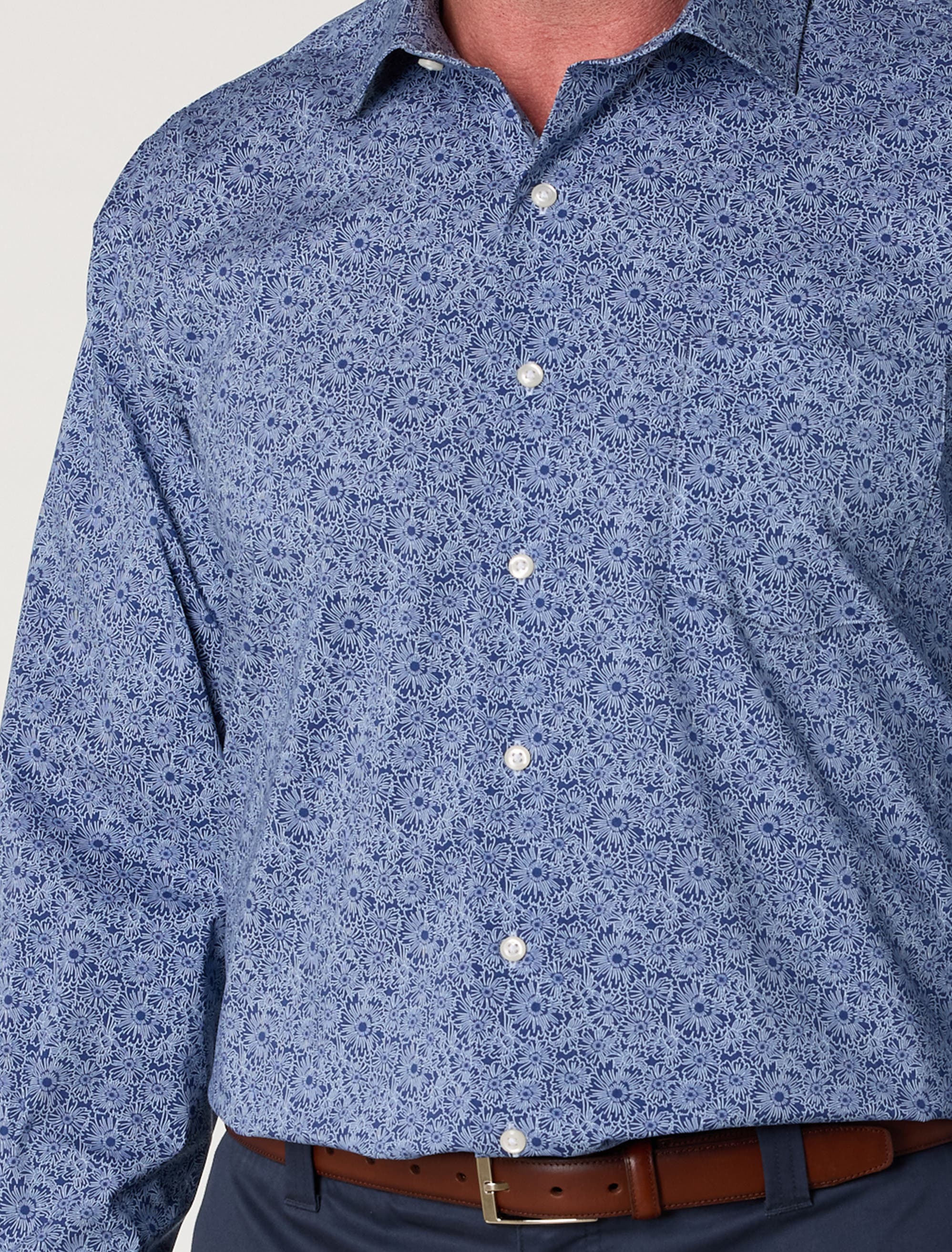 Big & Tall Exploded Sunflower Dress Shirt (Men) | Nordstrom