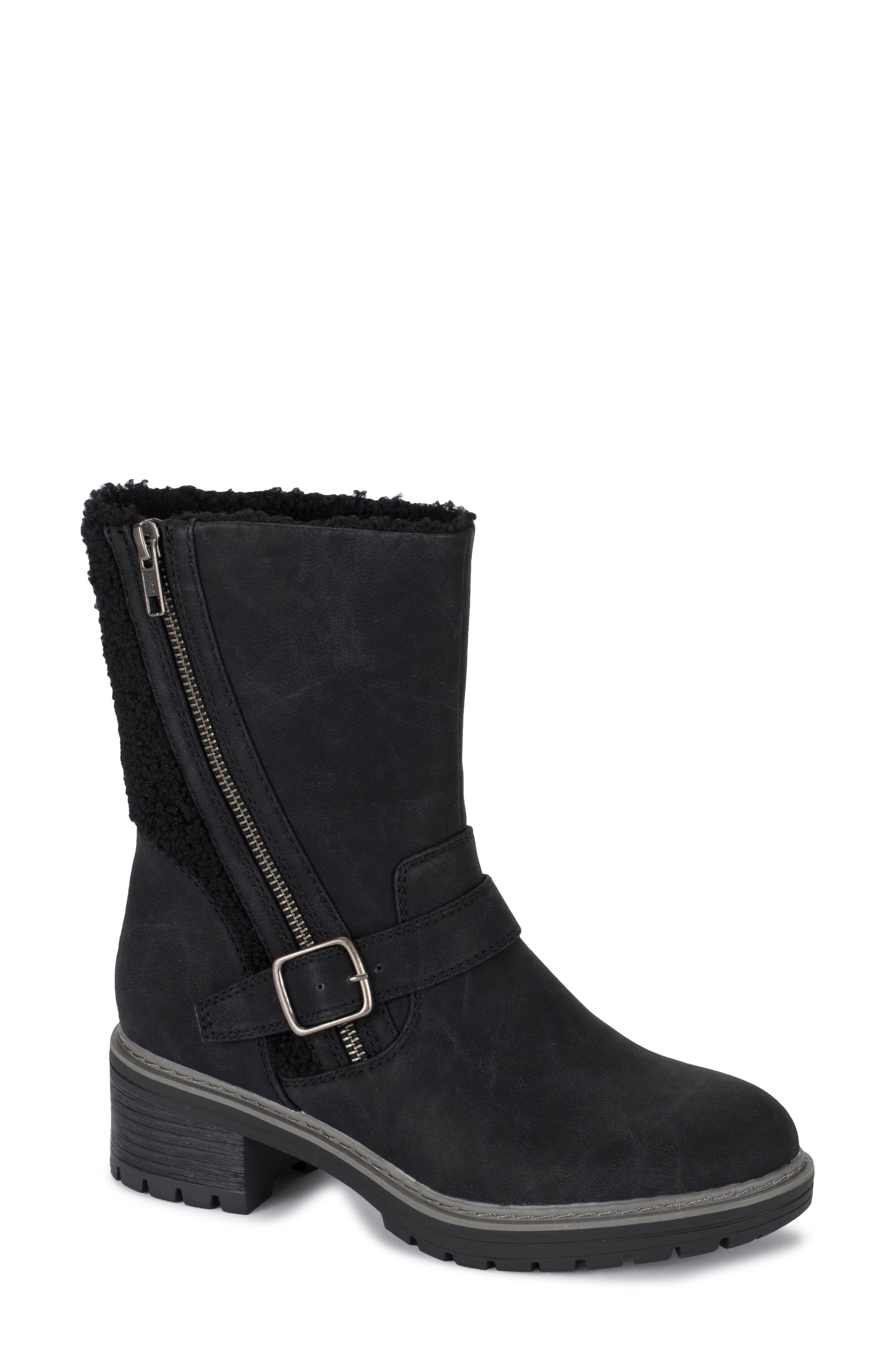 BARETRAPS Alary Faux Fur Moto Boot (Women) | Nordstromrack