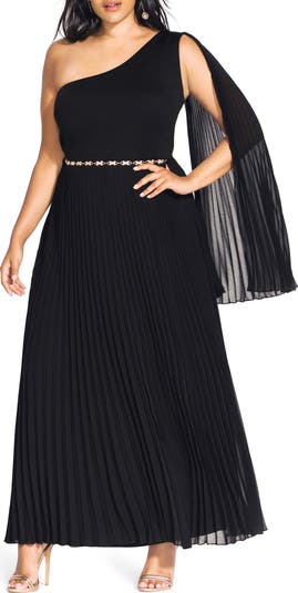 City Chic Paramount One-Shoulder Maxi Dress | Nordstrom