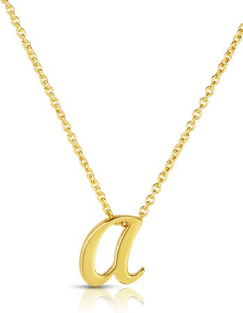 Roberto Coin Robert Coin Cursive Initial Pendant Necklace | Nordstrom
