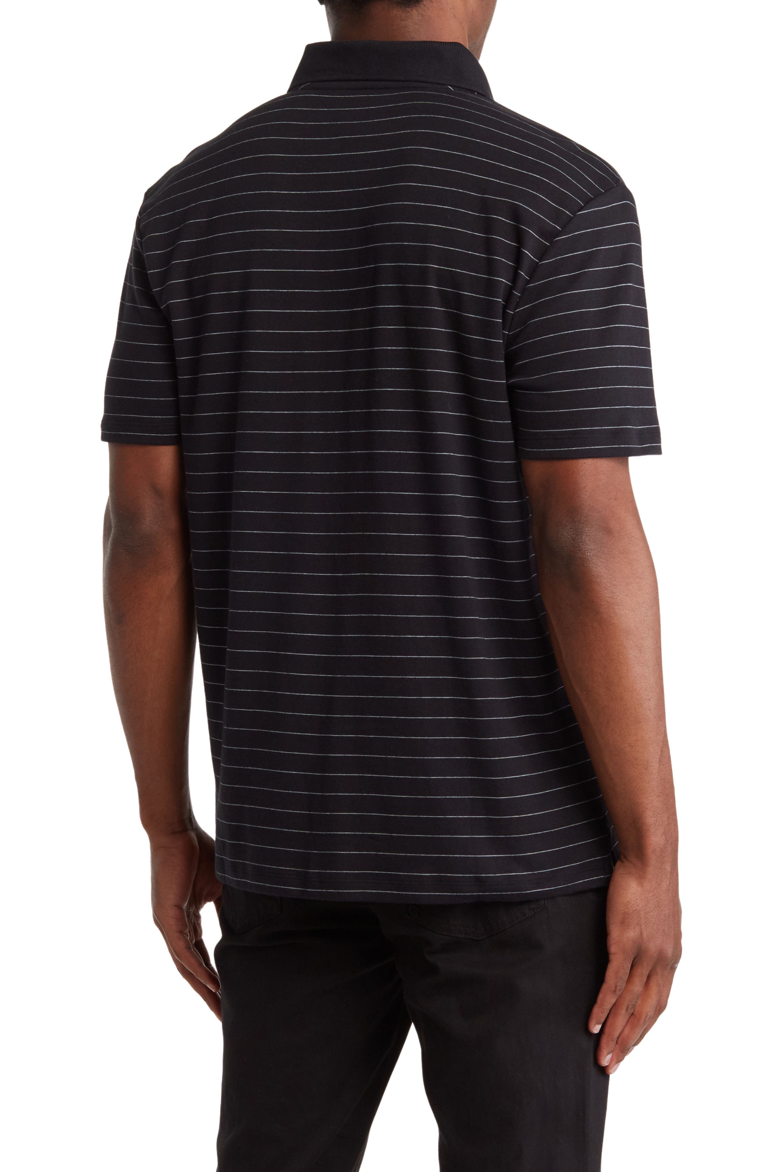 Calvin Klein Liquid Fine Stripe Short Sleeve Polo | Nordstromrack