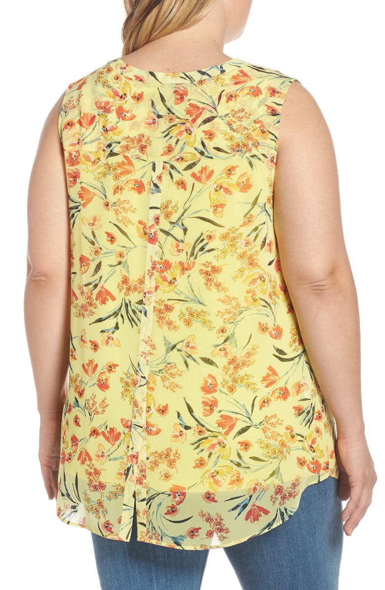 DR2 by Daniel Rainn Daniel Rainn Pleat Front Sleeveless Top | Nordstrom