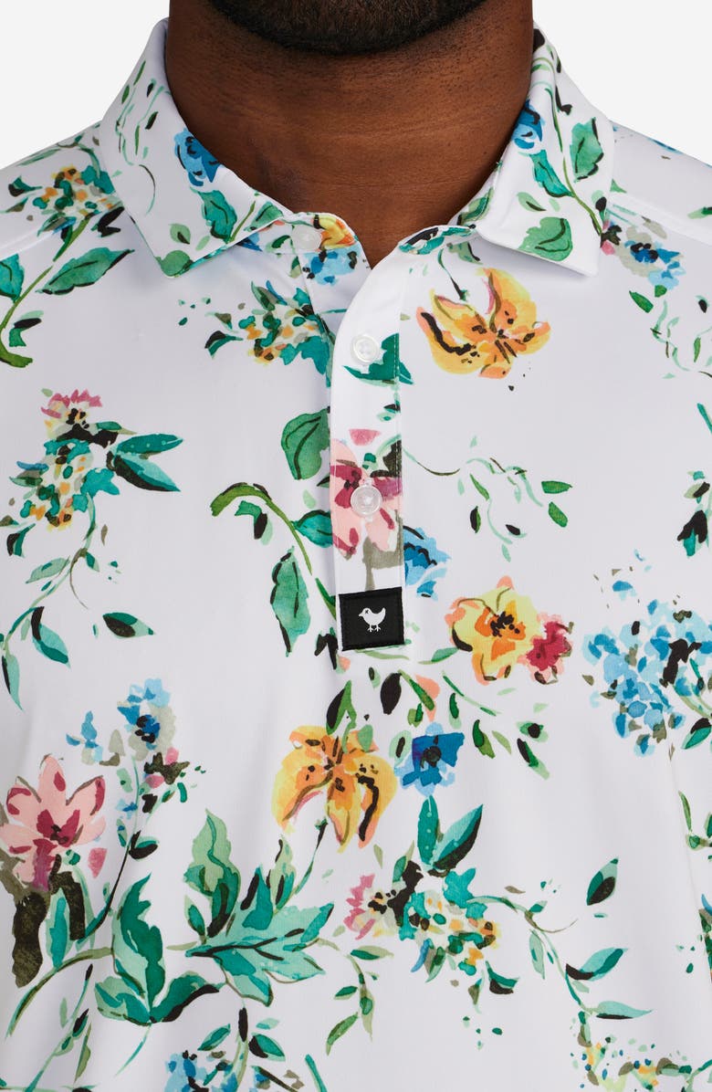 Bad Birdie Poetic Justice Floral Performance Golf Polo | Nordstromrack