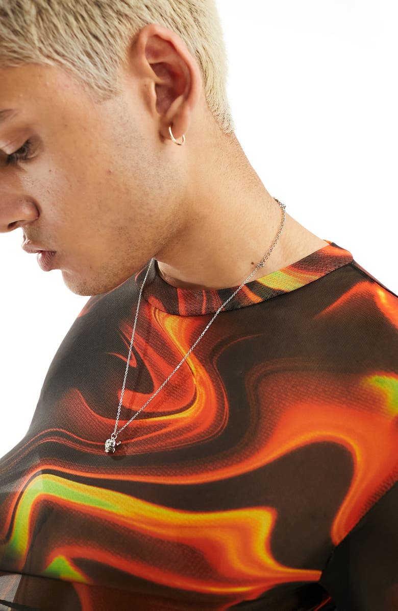 ASOS DESIGN Muscle Fit Long Sleeve Mesh T-Shirt | Nordstromrack